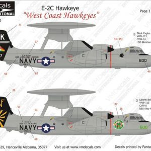 VM Decals 72-002 A+B West Coast Hawkeyes - Model Aircraft Decals ...