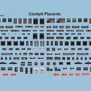 Airscale Cockpit Placards and Dataplates AS32PLA model aircraft decals