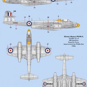 Euro decals Gloster Meteor FR.Mk.9 ED48116 model aircraft transfers