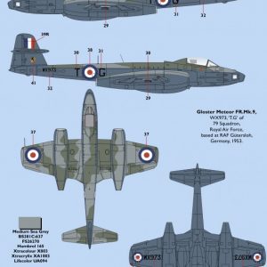 Euro decals Gloster Meteor FR.Mk.9 ED48116 model aircraft transfers