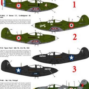Euro Decals International P39 ED48108 model aircraft transfers eurodecal