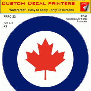 FPRC022 RCAF Canadian Air Force Roundels Mixed Vinyl Stickers decals
