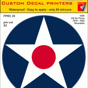 FPRC025 USA US Air Force Roundels Mixed Vinyl Stickers decals