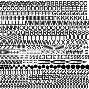 RC Vinyl Sticker Decals Ariel LETTERS NUMBERS 10MM PRE CUT