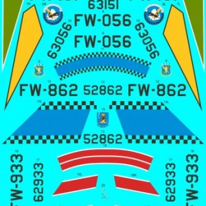 EURO DECALS ED72-132 North American F-100D SuperSabre Collection
