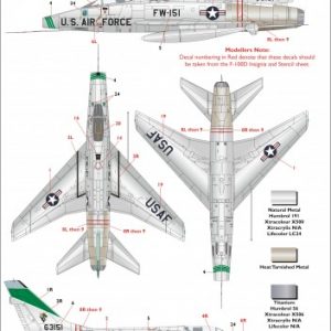 EURO DECALS ED72-132 North American F-100D SuperSabre Collection