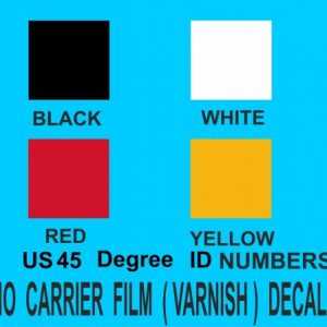 FPNCF-2155 US 45 DEGREE 18" 24″ NUMBERS 1/32 SCALE DECALS