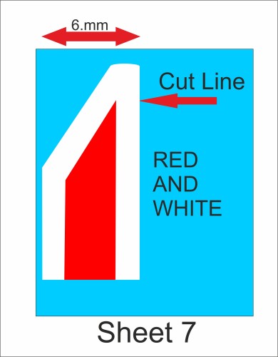 SCALEXTRIC SLOT CAR PreCut STICKERS RACING STRIPES sheet 7