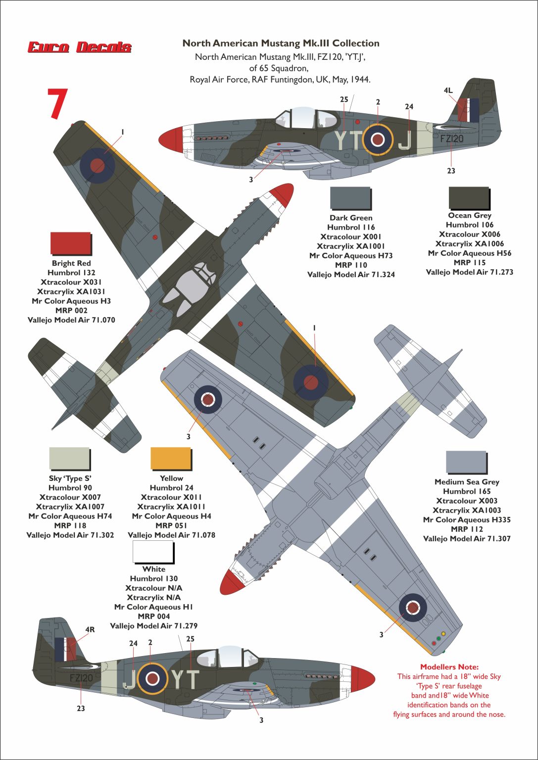 Euro Decals ED-32142A North American Mustang Mk.III