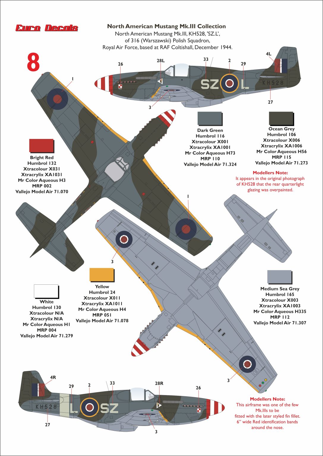 Euro Decals ED-32142A North American Mustang Mk.III