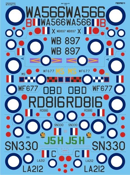 Freightdog FSD 72-011 RAF Post War Collection Pt. 1 decals - Model ...