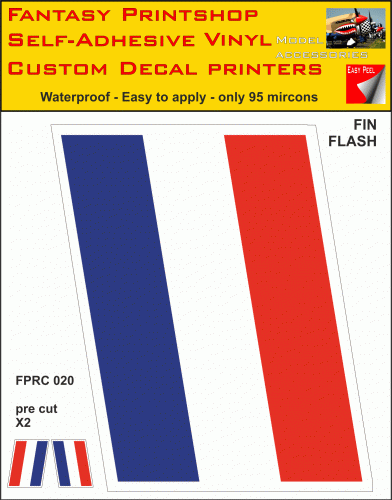 FPRC020 Fin Flash Decals Vinyl Stickers model Decals