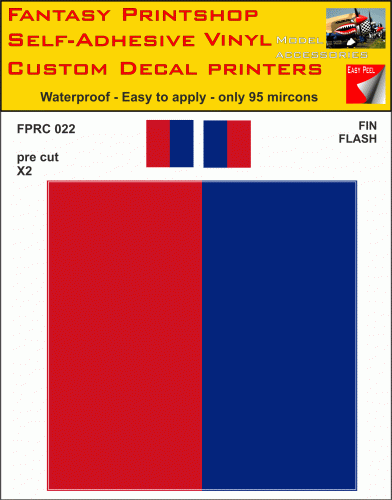 FPRC022 Fin Flash Decals Vinyl Stickers model Decals