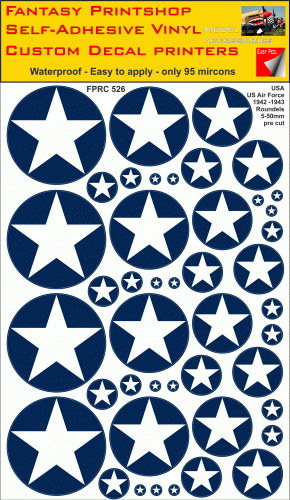 FPRC526 USA US Air Force Roundels Mixed Vinyl Stickers decals