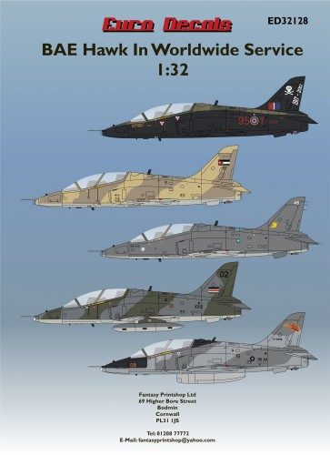 Euro Decals BAE Hawks in world wide service decals in 1/32 ED 32-128