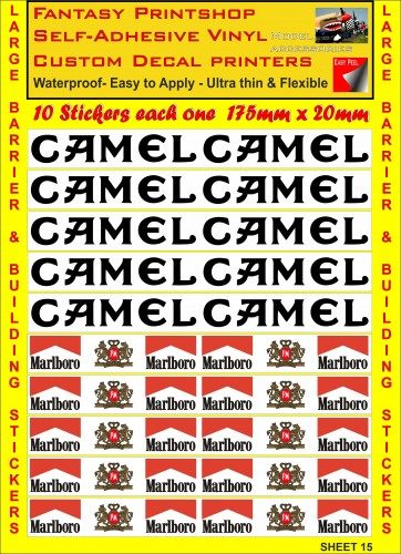 Scalextric Slot car Barrier Trackside Stickers Decals sheet 15