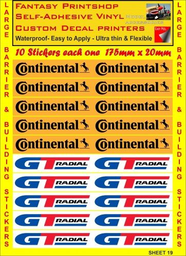 Scalextric Slot car Barrier Trackside Stickers Decals sheet 19