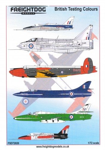 Freightdog FSD 72-020 1/72 BRITISH TESTING COLOURS DECAL